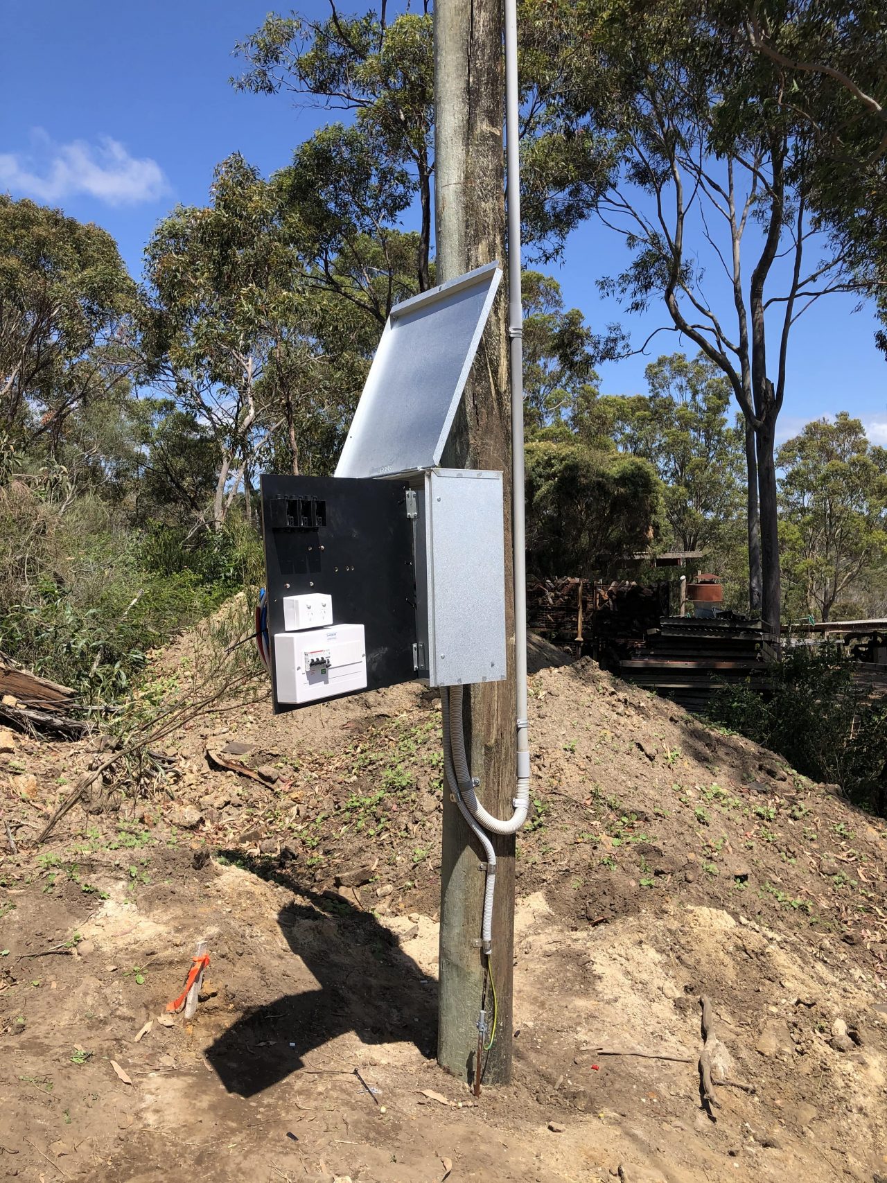 Hardwood Timber Pole Installation And New Switchboard - Ingleside ...