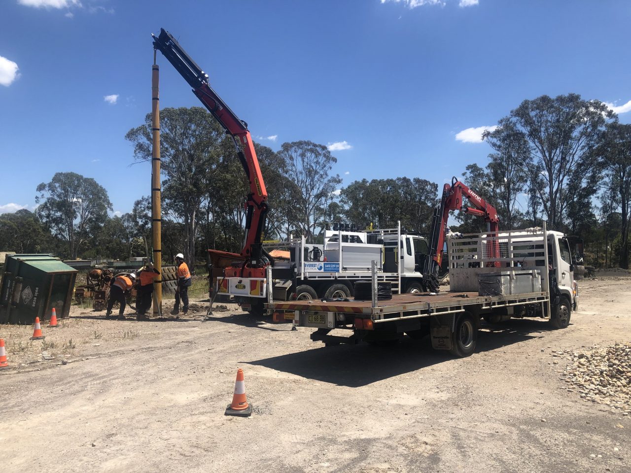 Hardwood Timber Poles Installed - Western Sydney - Everest Electrical